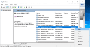How to restart SQL Server or reset MSSQL
